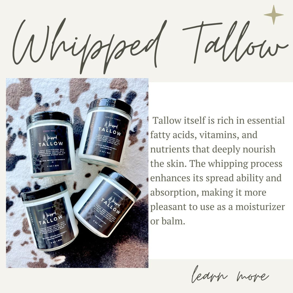 Whipped Tallow | Tallow Cream | Tallow for Body, Face & Hair | All Nat ...